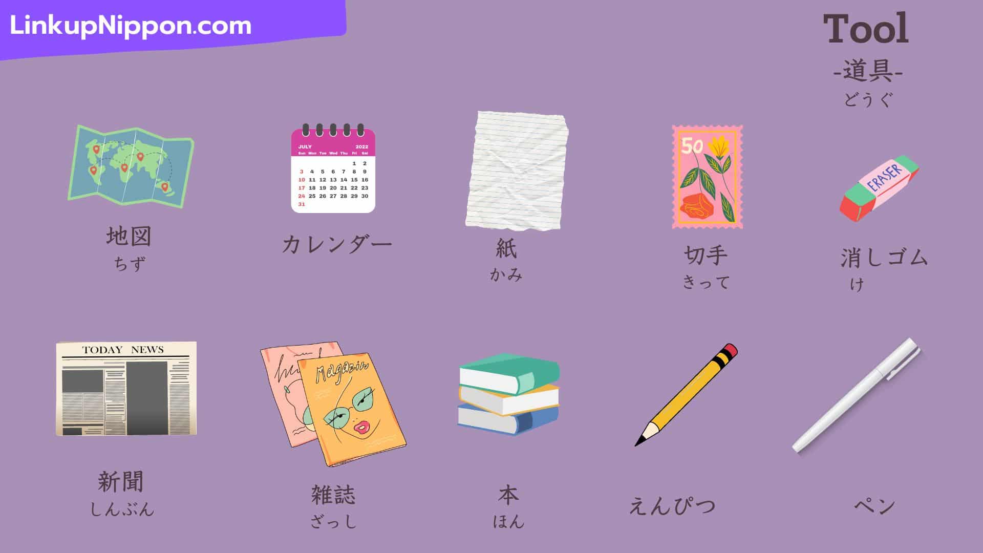 Basic Japanese Vocabulary #4-2 : Tool -道具(どうぐ)-